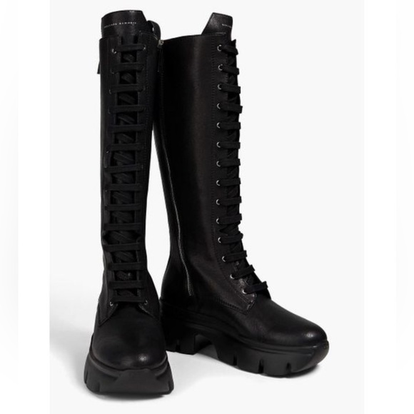 Giuseppe Zanotti | Shoes | Womens Black Apocalypse Extra Laceup Leather ...